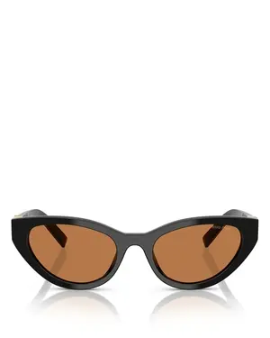 Miu Miu Signature Butterfly 54mm Sunglasses - Black/brown