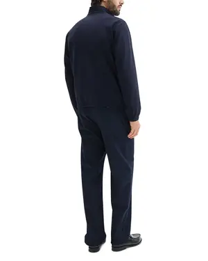 Theory Stand Collar Zip Jacket In Precision Ponte - Baltic