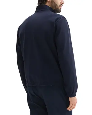 Theory Stand Collar Zip Jacket In Precision Ponte - Baltic
