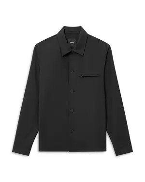 Theory Overshirt In Precision Ponte - Black