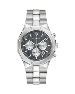 Bulova Prestige Chronograph Watch, 40mm - Gray/silver