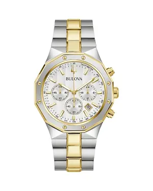 Bulova Prestige Chronograph Watch - Silver/two Tone