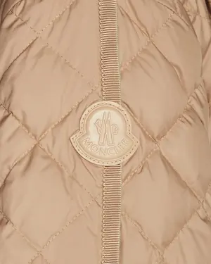 Moncler Etelan Quilted Long Down Parka - Beige