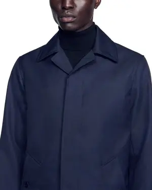 Sandro Waterproof Rain Coat - Marine