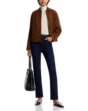 FRAME The Pencil Crop High-rise Jeans