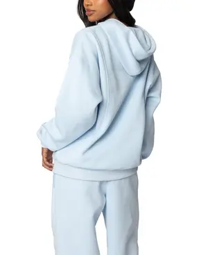 EDIKTED La Love Oversized Hoodie - Light Blue