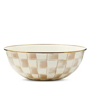 MACKENZIE-CHILDS Mocha Check Extra Large Everyday Bowl - No Color