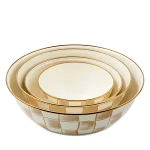 MACKENZIE-CHILDS Mocha Check Extra Large Everyday Bowl