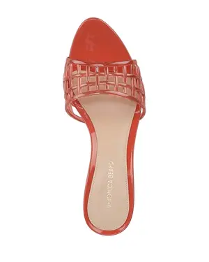 Veronica Beard Tia Jelly Sandals - Persimmon