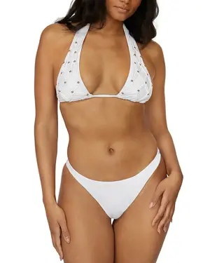 PQ SWIM Basic Ruched Bikini Bottom - White