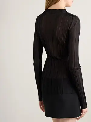 Khaite Cosette Ribbed-knit Top