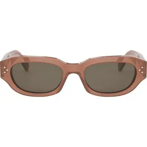 Celine 54mm Geometric Sunglasses - Orange/ Other / Brown
