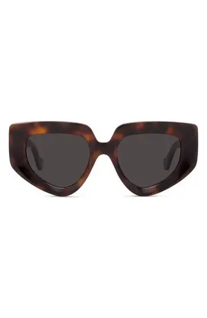 Loewe Anagram Geometric Sunglasses - Dark Havana / Smoke
