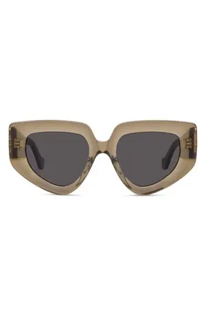 Loewe Anagram Geometric Sunglasses - Shiny Dark Green / Smoke