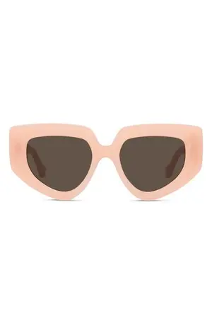 Loewe Anagram Geometric Sunglasses - Shiny Pink / Brown