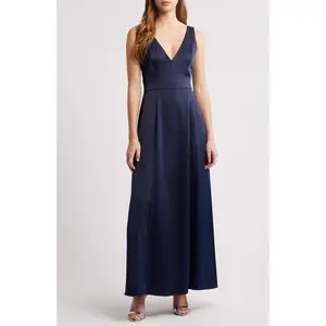 WAYF Thea Halter Neck Gown