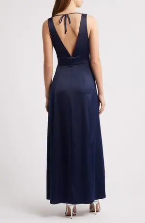 WAYF Thea Halter Neck Gown