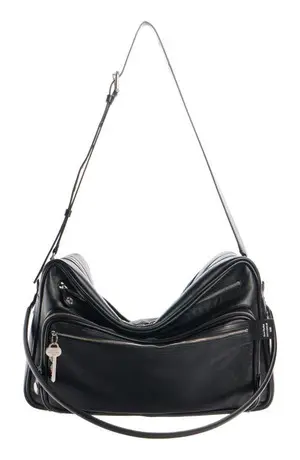 Acne Studios Medium Leather Shoulder Bag - Black