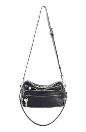Acne Studios Small Camero Leather Shoulder Bag - Black
