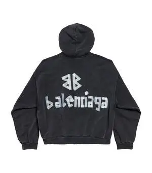 Balenciaga Distressed Tape Logo Hoodie