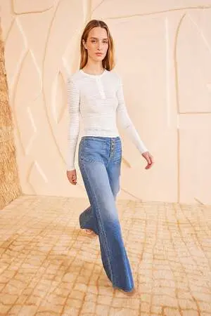 Ulla Johnson Felix Top Long Sleeve Mesh Knit