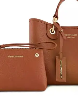 Emporio Armani Leather Tote - Brown