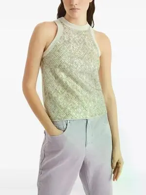 Brunello Cucinelli Sequined Embroidered Tank Top