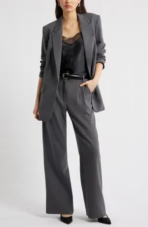 OPEN EDIT Relaxed Blazer - Grey Magnet