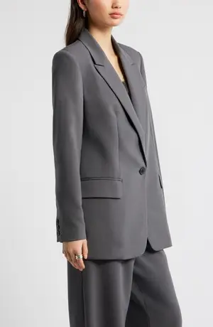 OPEN EDIT Relaxed Blazer - Grey Magnet