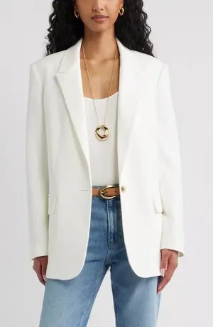 OPEN EDIT The Icon Relaxed Blazer - Ivory