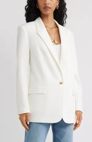 OPEN EDIT The Icon Relaxed Blazer - Ivory