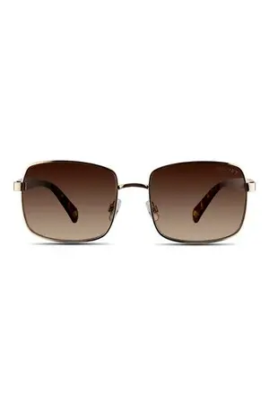 VELVET EYEWEAR Rectangle Sunglasses - Gold 2