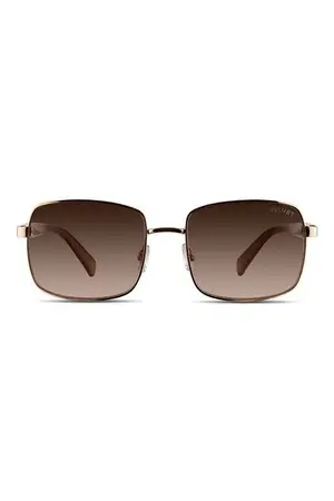 VELVET EYEWEAR Rectangle Sunglasses - Rose Gold 2