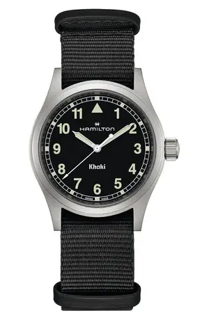 Hamilton Khaki Field Strap Watch - Black