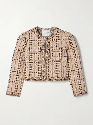 MARANT ETOILE Christy Quilted Cotton-voile Jacket - Neutrals