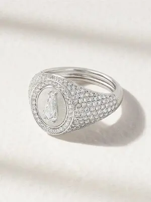 KAMYEN Kite Diamond 18-karat White Gold Ring - Silver