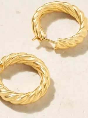 David Yurman Sculpted Cable 18-karat Hoop Earrings - Gold