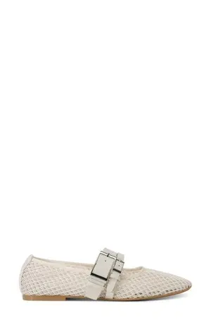 Dkny Dade Buckle Strap Mesh Ballet Flat - Khaki
