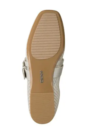 Dkny Dade Buckle Strap Mesh Ballet Flat - Khaki