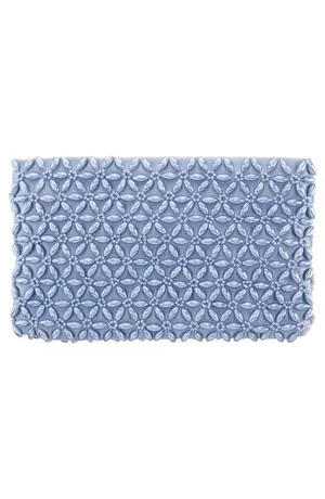 Nina Rivera Beaded Clutch - Icy Blue