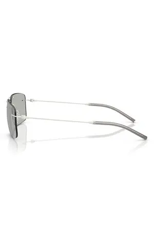 Moncler 56mm Rimless Rectangular Sunglasses