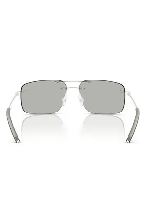Moncler 56mm Rimless Rectangular Sunglasses