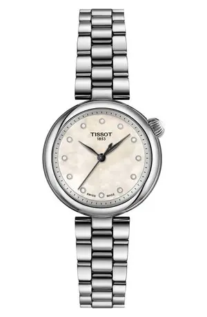 TISSOT Desire Mother-of-pearl & Diamond Bracelet Watch - White/silver