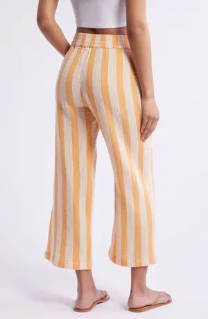 Rip Curl Stripe Cotton Gauze Pants