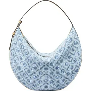 Tory Burch T Monogram Denim Shoulder Bag