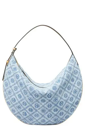 Tory Burch T Monogram Denim Shoulder Bag