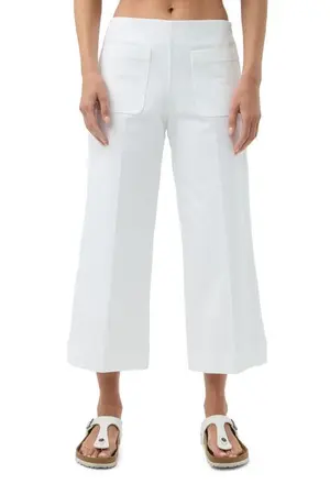Trina Turk Fortunate Cropped Wide Leg Pants - White