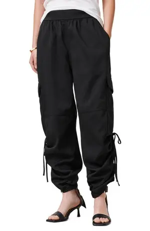 ALLSAINTS Kaye Ruched Cargo Pants - Black