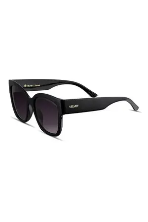 VELVET EYEWEAR Jane Polarized Sunglasses - Black