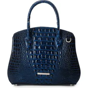 Brahmin Rosetta Croc Embossed Leather Satchel - Anchor